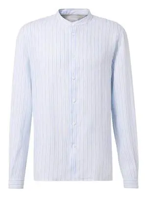 Brunello Cucinelli Striped Linen Shirt - Blue