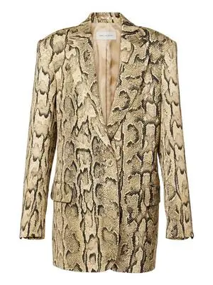 Dries Van Noten Snake-effect Jacquard Blazer - Multicoloured