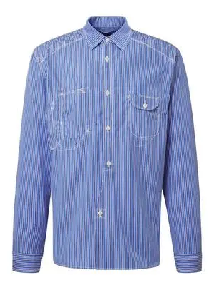 Junya Watanabe Bengal Stripe Cotton Shirt - Blue