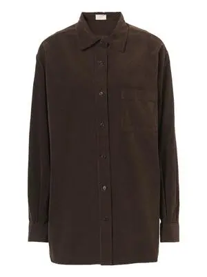 THE ROW Nesson Cotton Shirt - Brown
