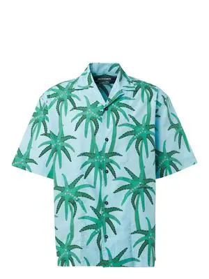 Jacquemus Jean Printed Cotton Poplin Shirt - Blue