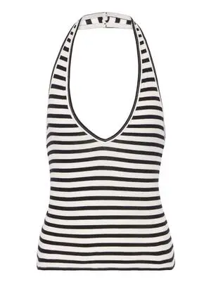 NILI LOTAN Britt Halterneck Top - White