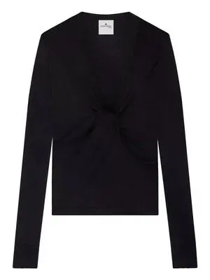 COURREGES Twist-detailing Shirt - Black