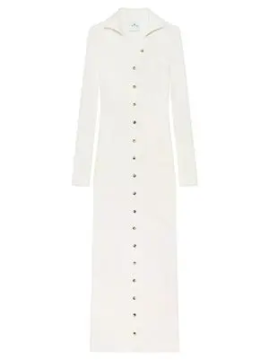 COURREGES Ribbed Maxi Dress - White