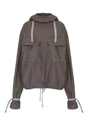 MAISON MARGIELA Hooded Denim Jacket - Grey