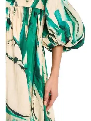 Ulla Johnson X Lee Krasner Hartigan Portrait Mini Dress - Mltpat
