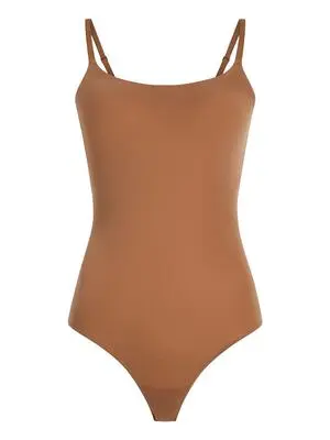 Commando Ballet Scoop-neck Thong Bodysuit - Cocoa