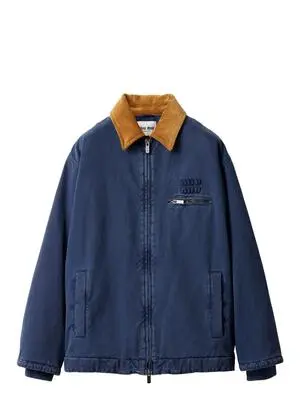 Miu Miu Gabardine Trucker Jacket - Indigo Blue
