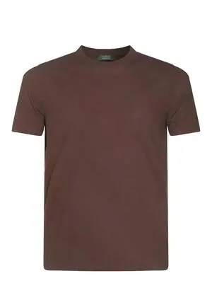 ZANONE Cotton T-shirt - Brown