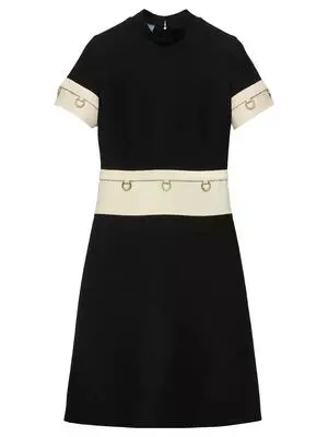 Prada Ring-detail Midi Dress - Black