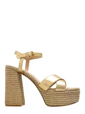 GIANVITO ROSSI 12mm Bebe Sandals - Gold