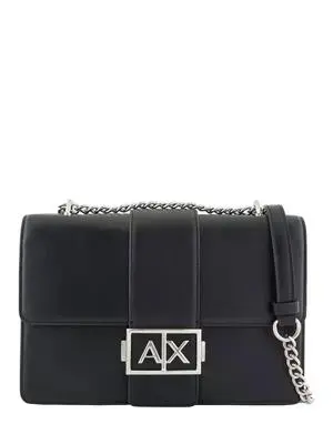 Armani Exchange Logo-plaque Crossbody Bag - Black