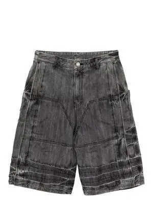 JUUN.J Acid-wash Denim Shorts - Black