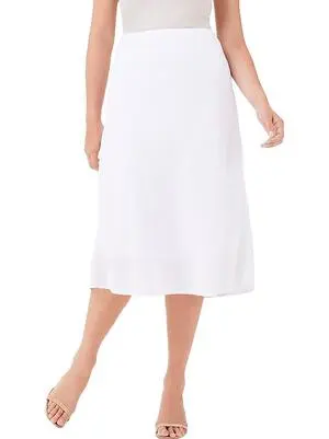 NIC+ZOE Rumba Midi Slip Skirt - Paper White