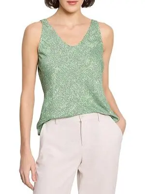 NIC+ZOE Swirling Sands Tank Top Green Multi