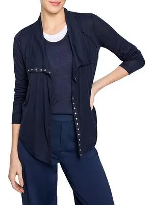 NIC+ZOE Gauzy Snap Front Cardigan - Dark Indigo