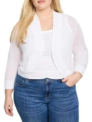 NIC+ZOE Bolero Cardigan - Paper White