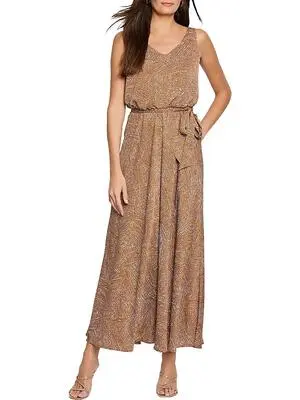 NIC+ZOE Swirling Sands Bianca Maxi Dress - Neutral Multi