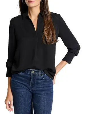 NIC+ZOE Easy Popover Shirt - Black Onyx