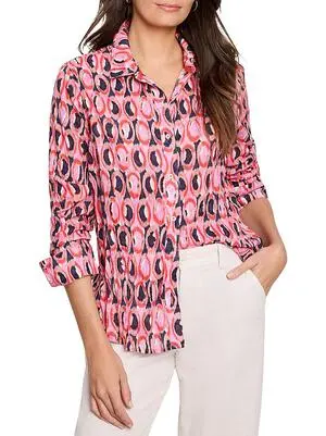 NIC+ZOE Ikat Rings Shirt - Pink Multi