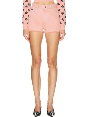 Dolce & Gabbana High Waisted Mini Short - Pink