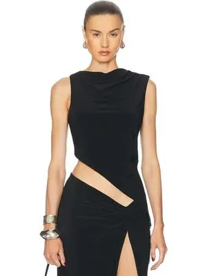 MAY MASHIAH Layla Cropped Top - Black