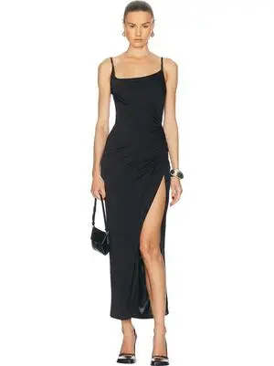 MUGLER Slip Dress - Black