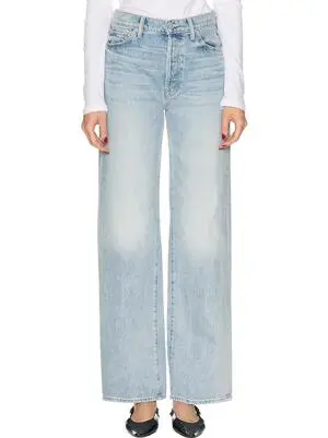 MOTHER The Dodger Button Hover Cuff Jeans - I Could Care Less
