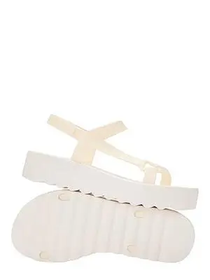 Pink PINK Strappy Platform Sport Sandals White,ivory