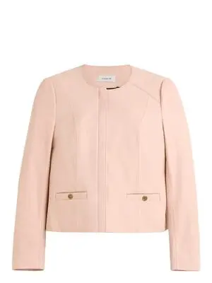 Coach Tailored Leather Jacket - Powder Pink
