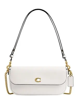 COACH Brook Flap Chain Bag - Brass/chalk