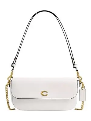COACH Brook Flap Chain Bag - Brass/chalk