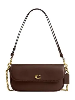 COACH Brook Flap Chain Bag - Brass/maple