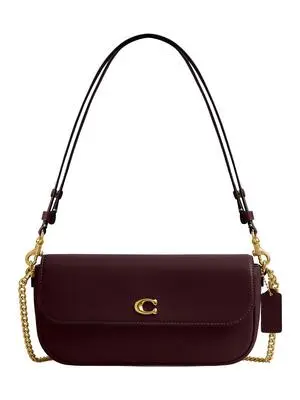 COACH Brook Flap Chain Bag Brass/merlot