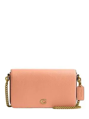 COACH Mila Crossbody Bag With Signature Canvas Brass/peach