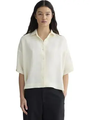 Everlane Short-sleeve Butterlite Square Shirt - Bone