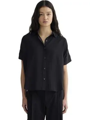 Everlane Softluxe Viscose Square Shirt - Black