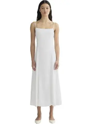 Everlane Seamed Stretch Linen Dress - White