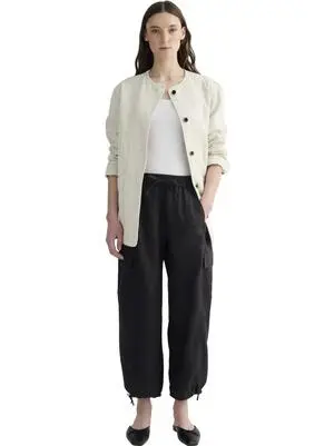 Everlane Linen Cargo Curve Pant Black