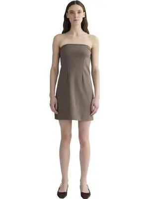 Everlane Everlane Dream Strapless Mini Dress Deep Taupe