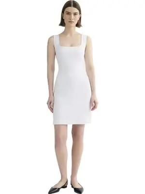 Everlane Dream Square-neck Mini Dress - White