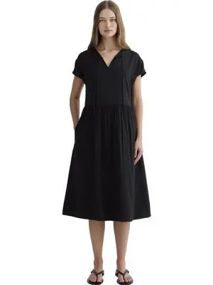 Everlane Softluxe Viscose Midi Dress - Black