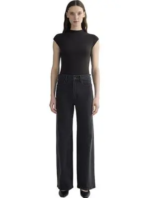Everlane Form Funnel-neck Bodysuit - Black