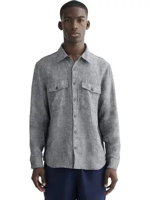 Everlane Linen Utility Shirt - Navy Chambray