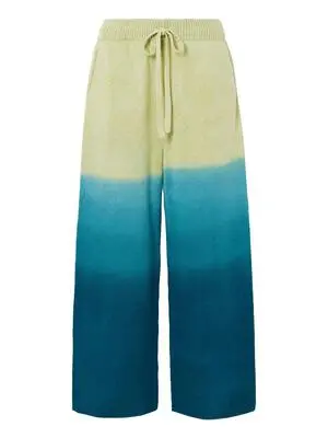 THE ELDER STATESMAN Nora Lite Tie-dyed Pants - Green