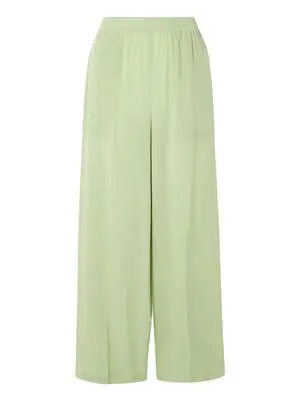 JOSEPH Hulin Silk Crepe De Chine Wide-leg Pants - Green