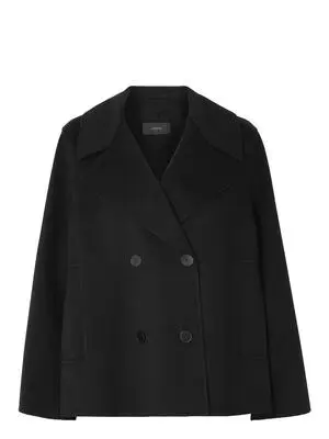 JOSEPH Gilkes Double-breasted Felt Coat - Black