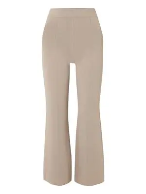 JOSEPH Milano Stretch-knit Flared Trousers - Brown