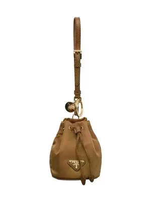 Prada Mini Re-nylon Bag Charm - Brown