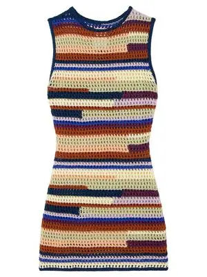 Escvdo Spondylus Open-knit Mini Dress - Multi